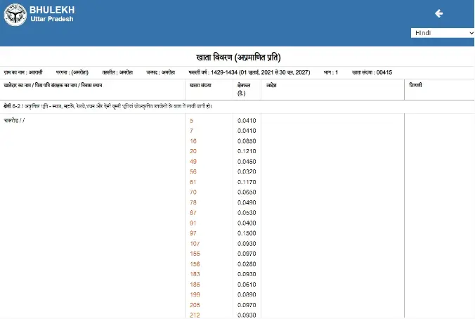 Bhulekh UP 2026 ऑनलाइन खसरा खतौनी, भू-नक्शा देखें